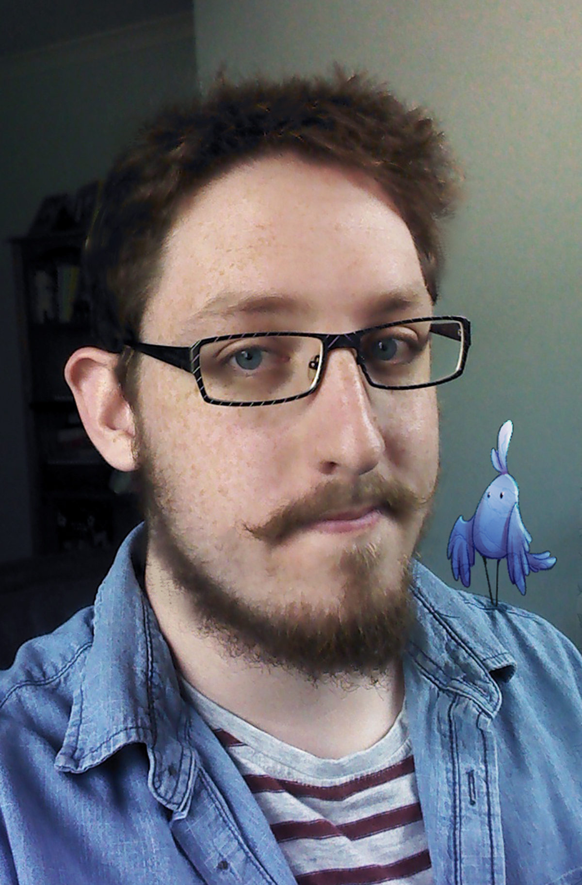 Toby Allen, shown with a desert feathered friend, is the illustrator of ...