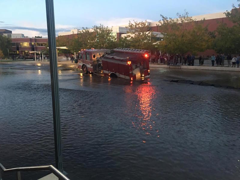 Boise fire engine falls into sinkhole after water main break - East ...