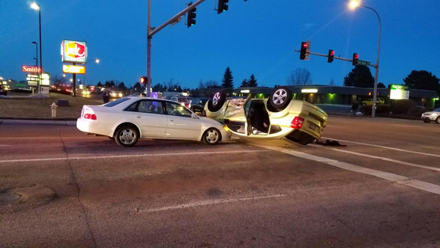 Car rolls after three-vehicle crash at Idaho Falls intersection - East ...