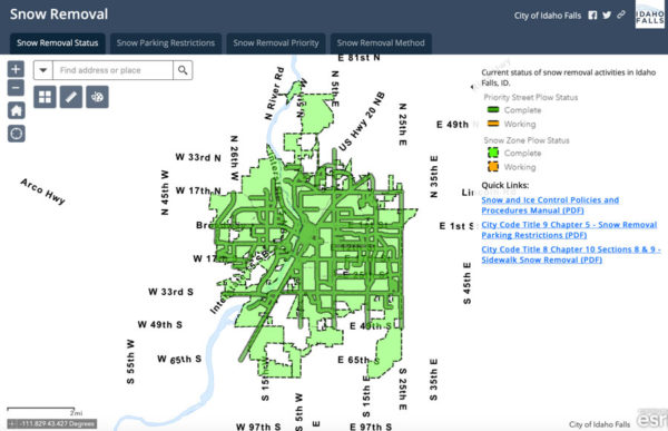 Idaho Falls launches map to keep you updated on snow removal - East ...
