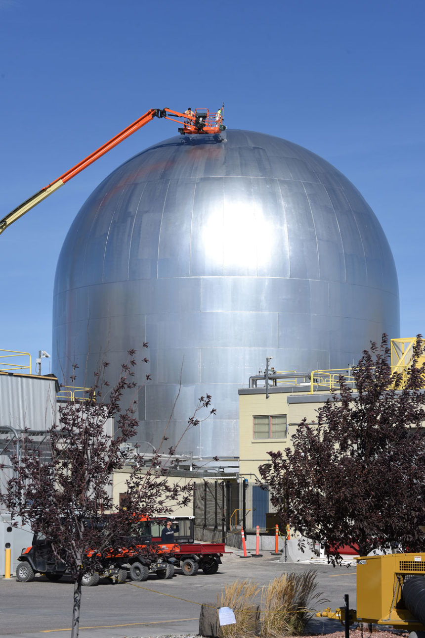 Historic reactor dome gets facelift nearly 60 years after it began ...