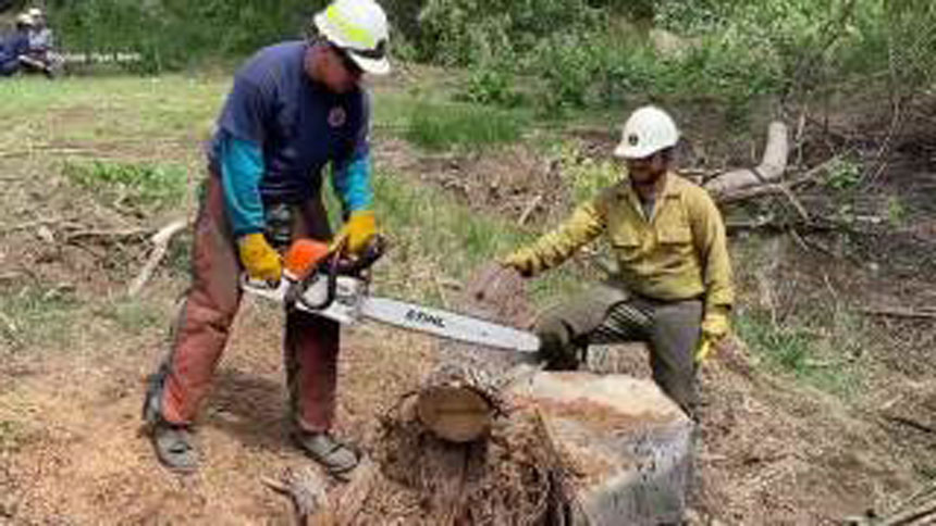 BLM Firefighters train with chainsaws ahead of fire season - East Idaho ...
