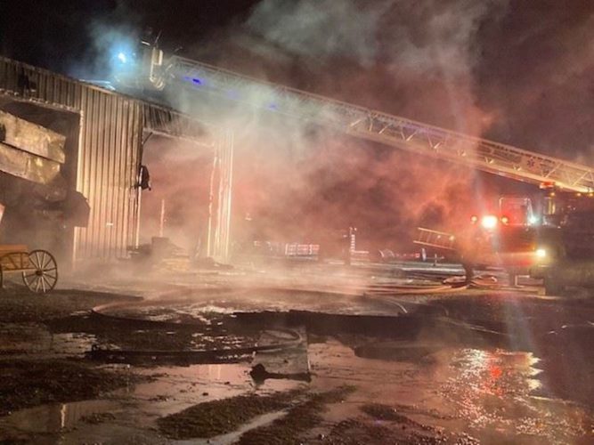 Early morning fire causes $100,000 in damages to shop, firefighter ...