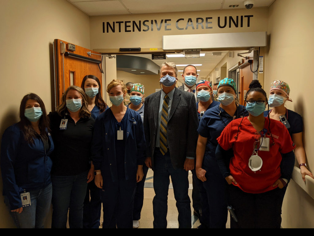 Gov. Brad Little visits Portneuf Medical Center, offers encouragement ...