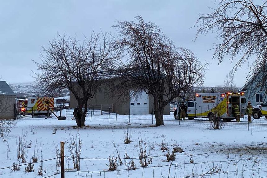 Firefighters battle fire that engulfed outbuilding Friday morning ...