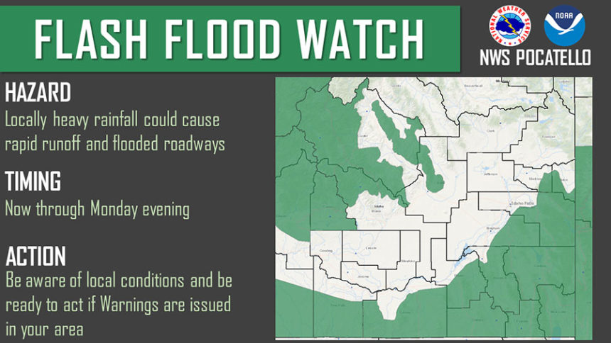 NWS issues flash flood watch for southeastern Idaho - East Idaho News